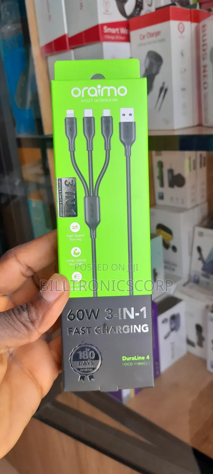 Oraimo 60w 3 in 1 Fast Charging Cable. in Wuse - Accessories for Phones ...