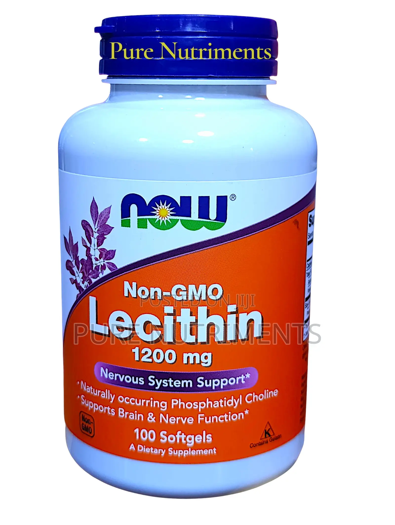 Now Lecithin 1200mg 100 Softgels – Brain Nervous System Support in Isolo - Vitamins ...
