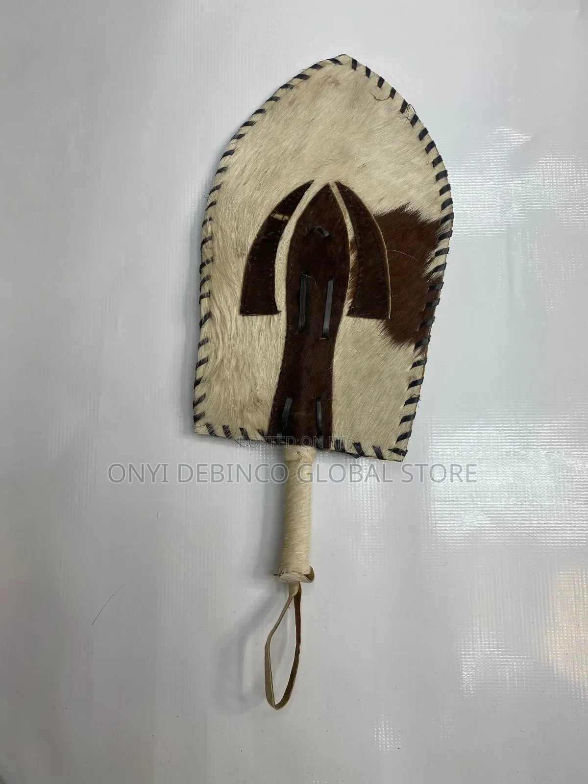Animal Skin Igbo Hand Fan for Nigerian Chieftiancy Marriage Igwe Akupe ...