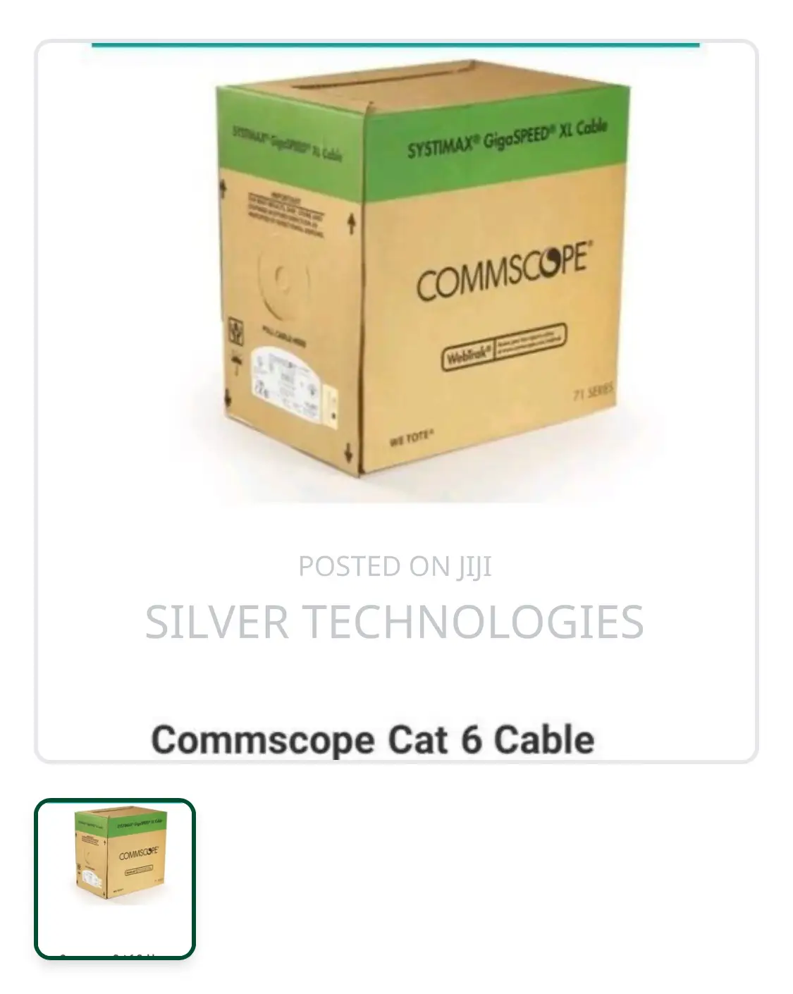Commscope Cat6 Systimax Gigaspeed Pure Copper Cable in Ikeja ...