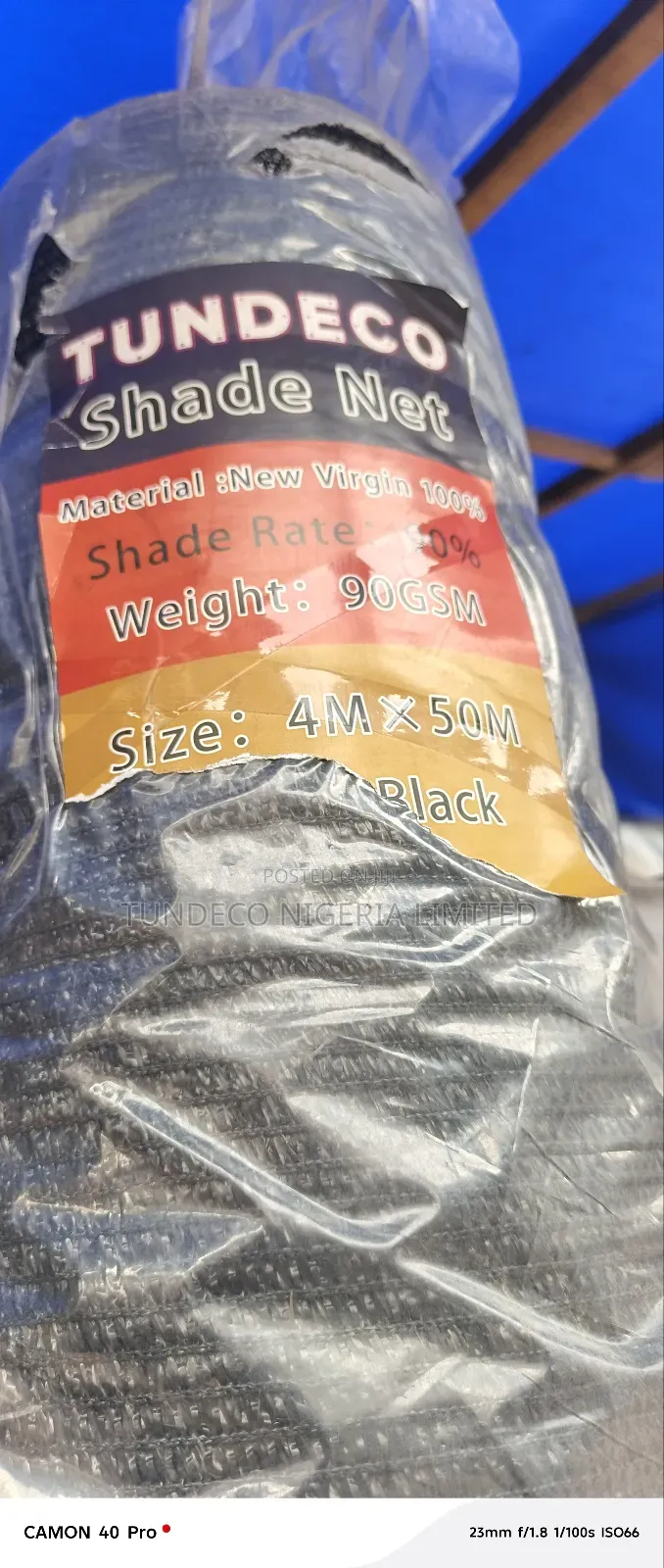 90% Shade Net for Snail Farming 4m*50m for sale - Tundeco Nigeria ...
