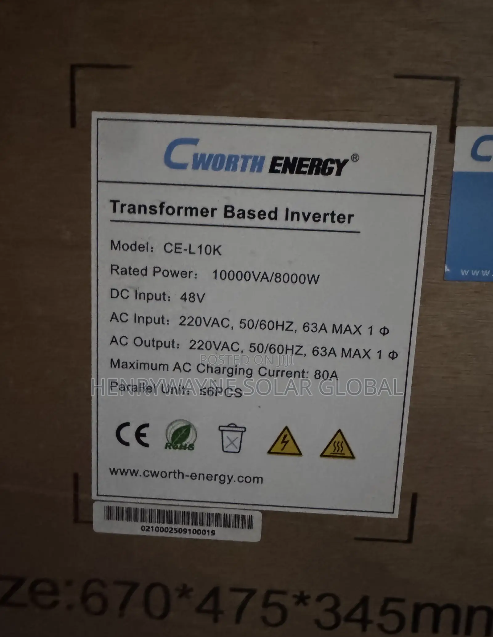 10kva C Worth Inverter in Lagos State - Electrical Equipment ...