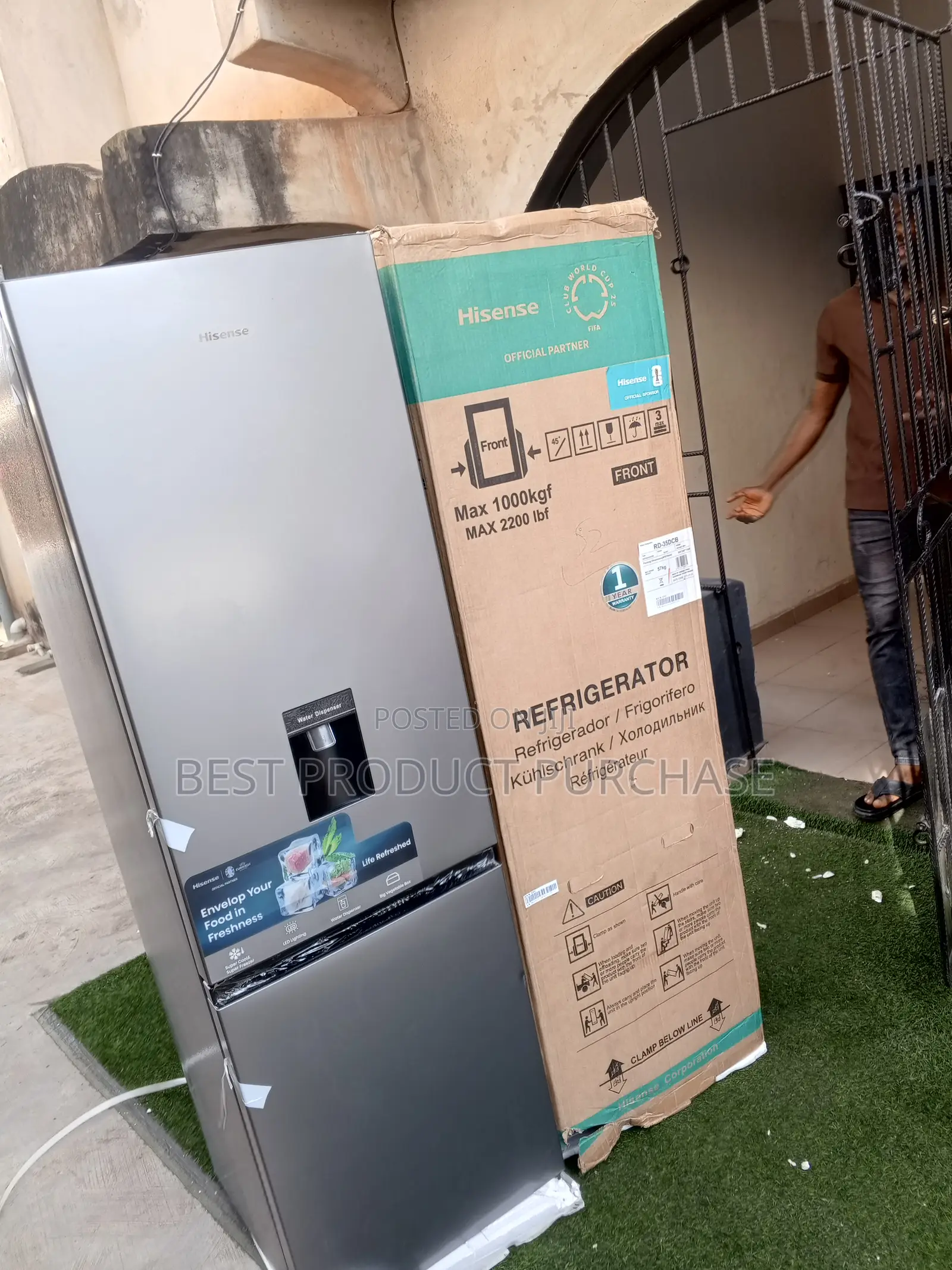 Hisense 264l Bottom Freezer Fridge Rd-35dcb-Rd Brand New Silver Dispen ...