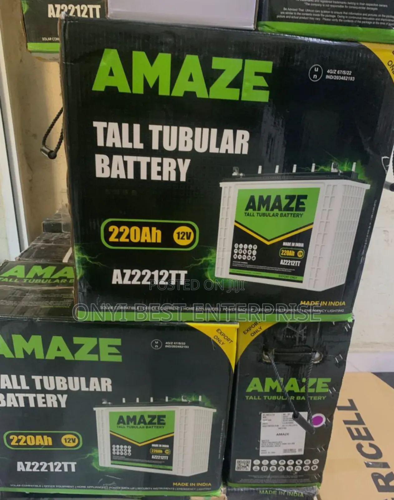 Amaze Solar Tubular Battery 220ah 12v Available in Gudu - Electrical ...
