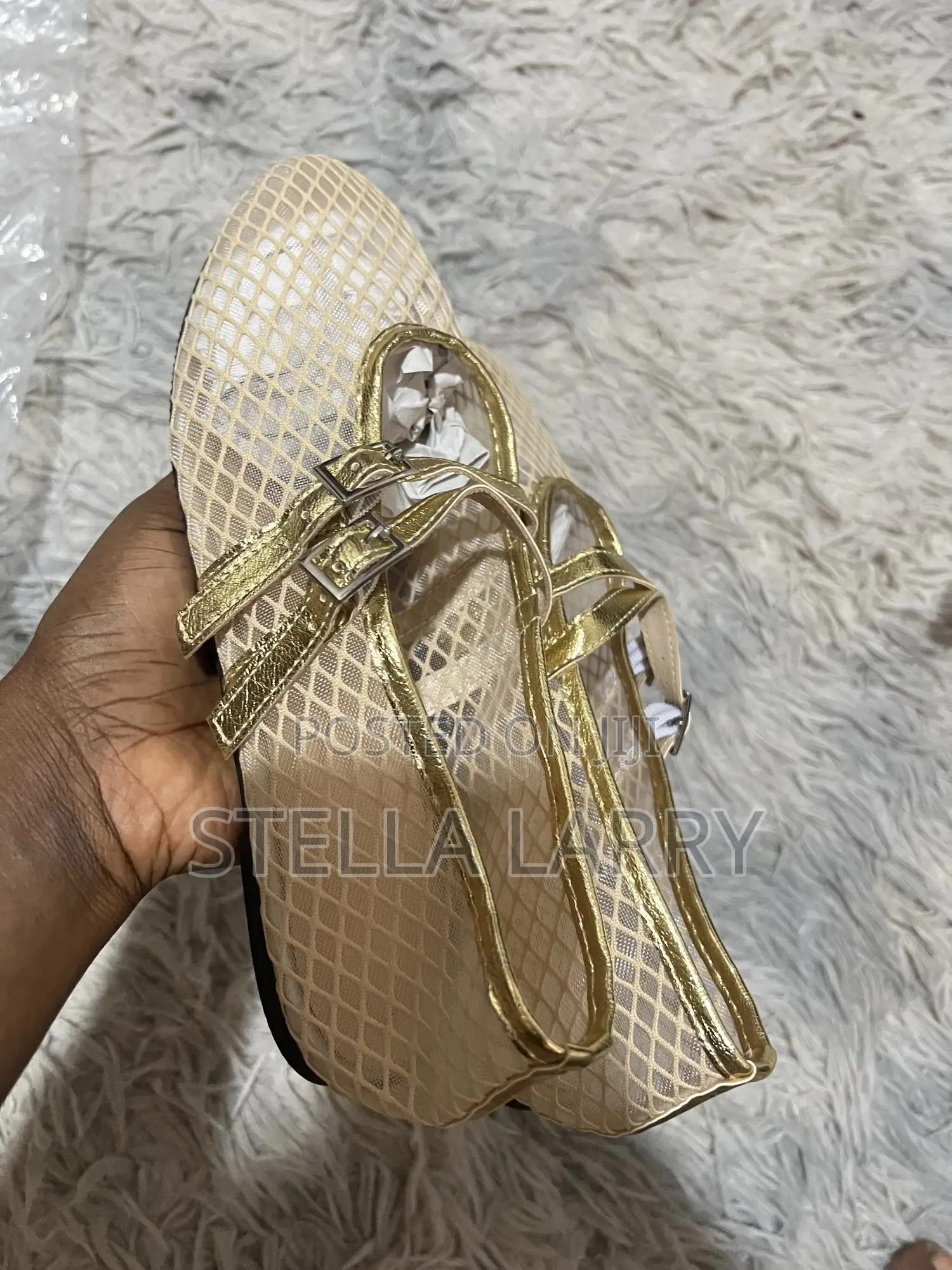Golden Mary Jane Mesh Flats in Alimosho - Shoes, Stella Larry | Jiji.ng