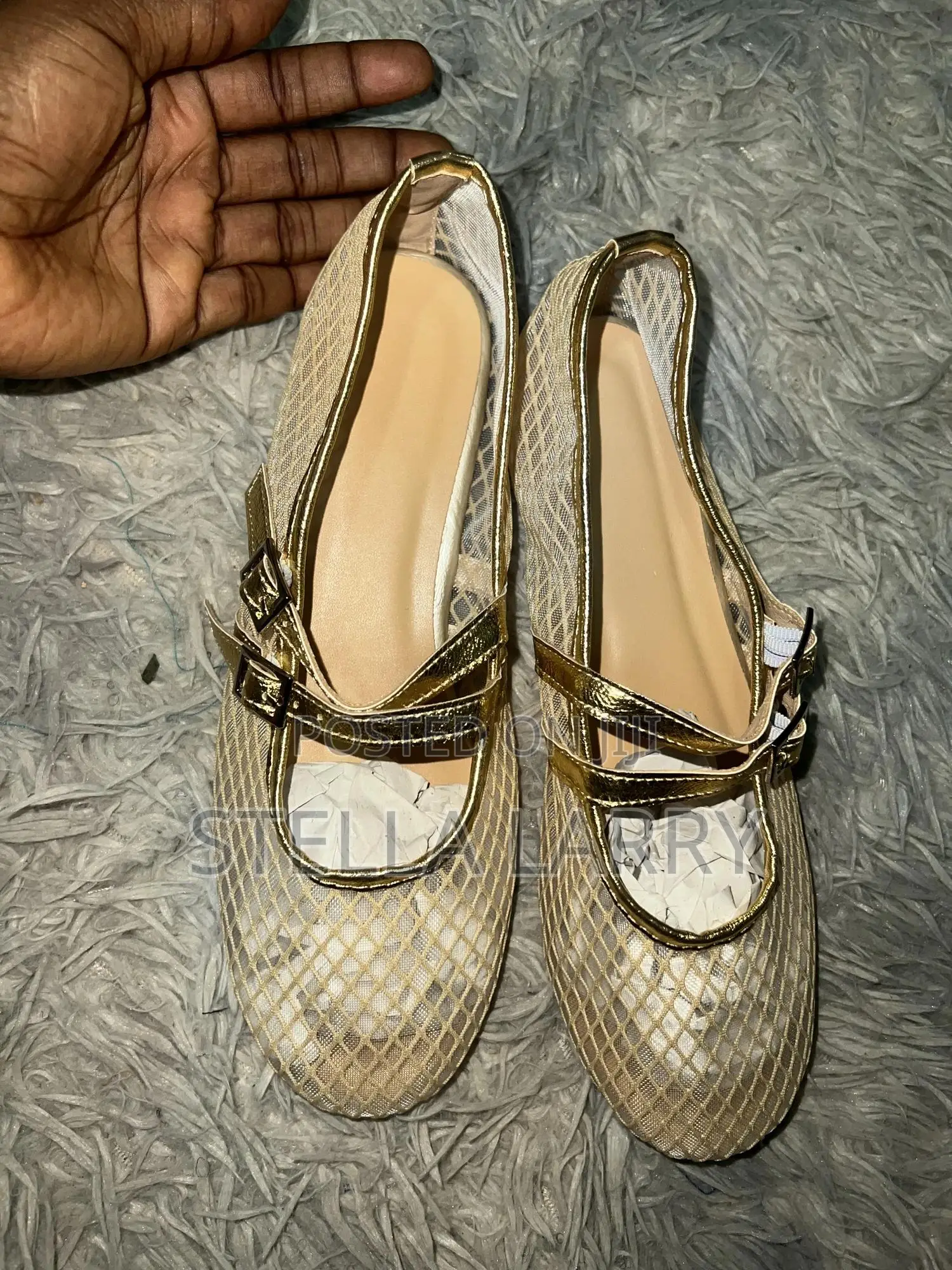 Golden Mary Jane Mesh Flats in Alimosho - Shoes, Stella Larry | Jiji.ng