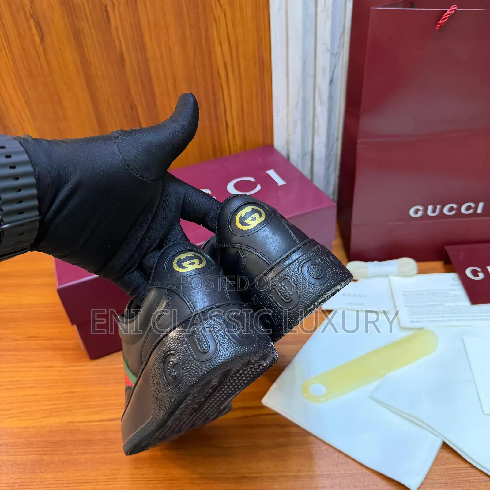 Original Luxury Men's Sneakers Gucci Well Banded Package in Lagos ...