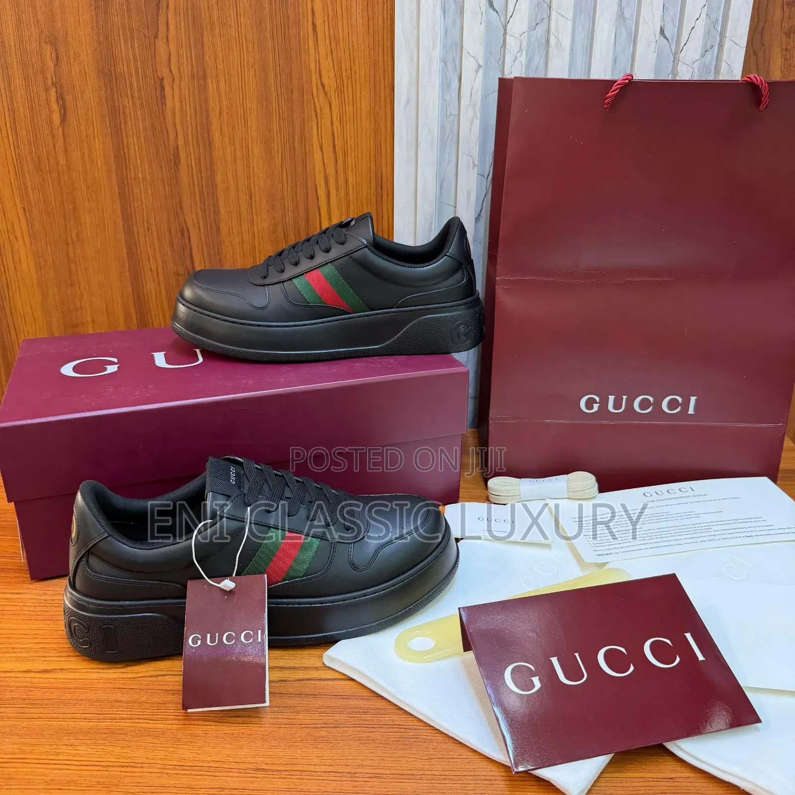 Original Luxury Men's Sneakers Gucci Well Banded Package in Lagos ...