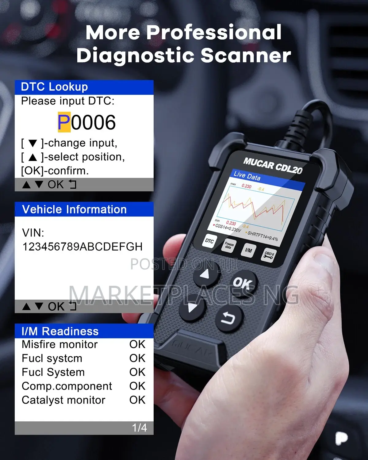 2025 Mucar Cdl20 Obd2 Car Diagnostic Scanner|Read Clear Engine Codes in ...