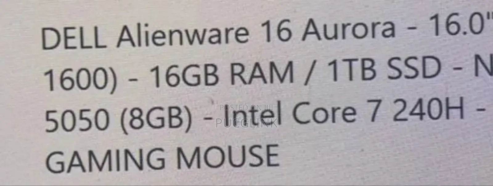 New Laptop Alienware Area-51m 16GB Intel Core 7 SSD 1T in Ikeja ...