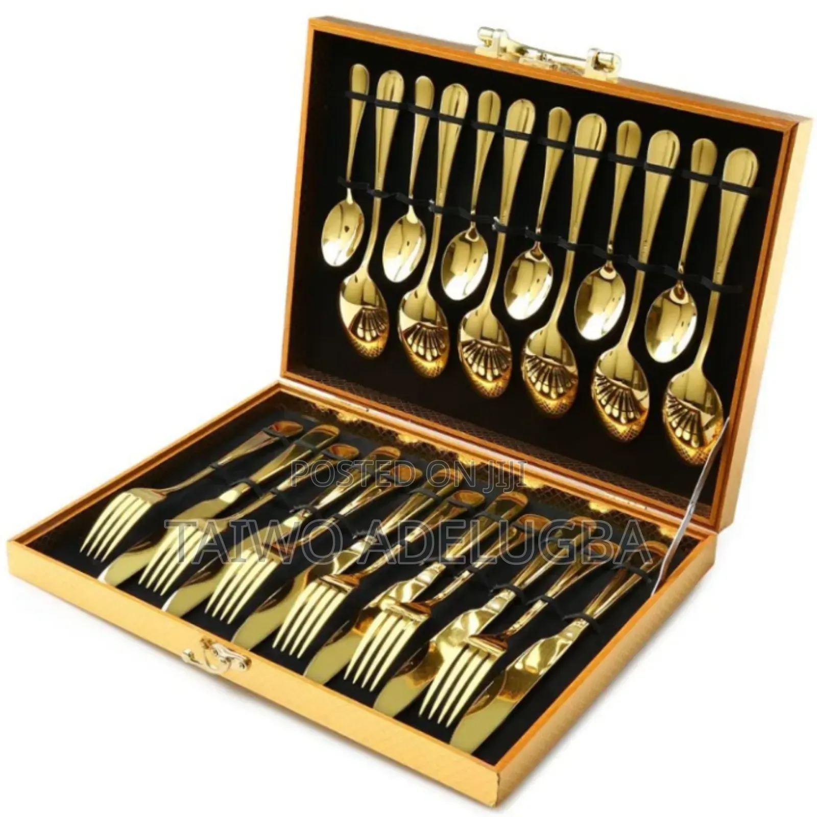 Golden Wooden Box Flatware 24pcs Cutlery in Lagos Island (Eko ...