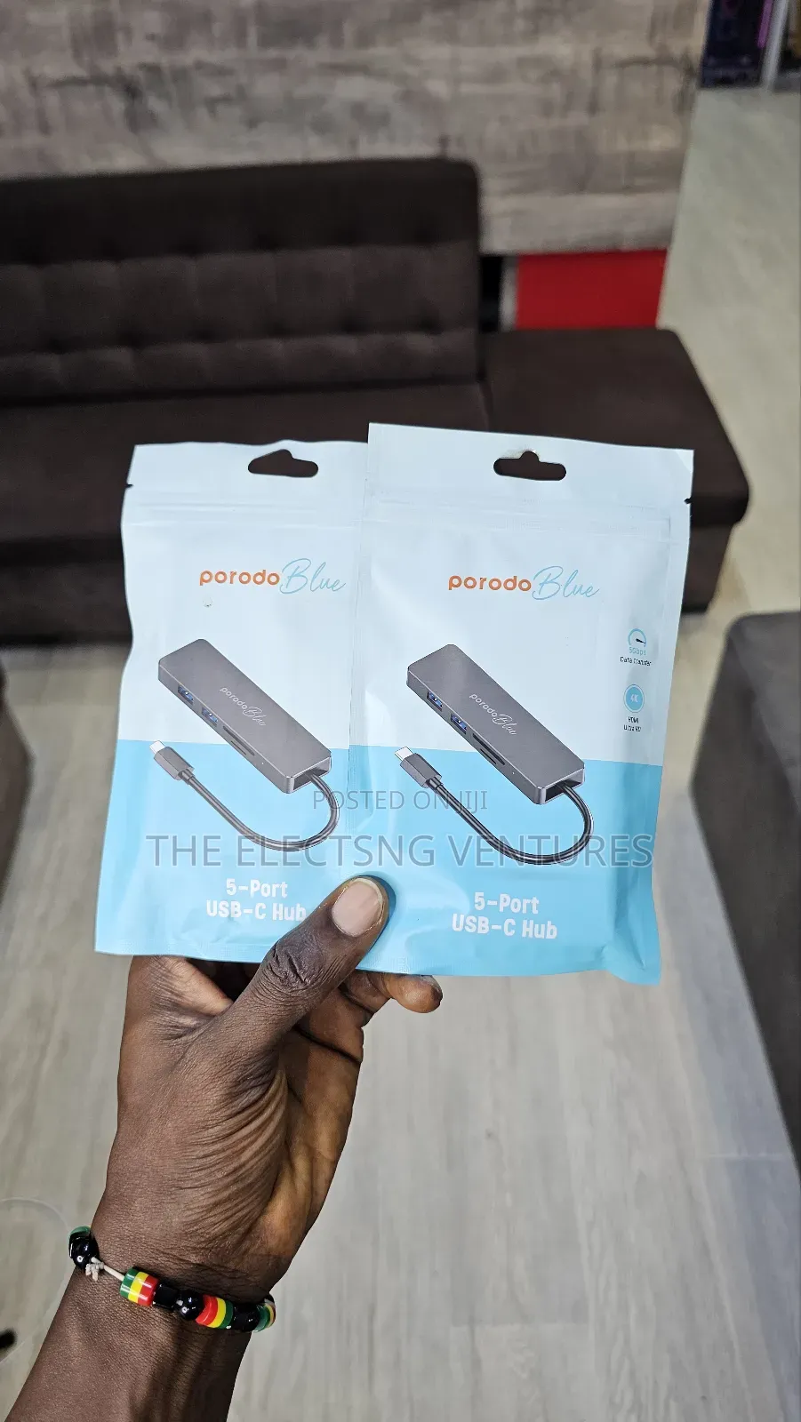 Porodo Blue 5 Port Usb-C Hub in Ikeja - Accessories for Phones ...