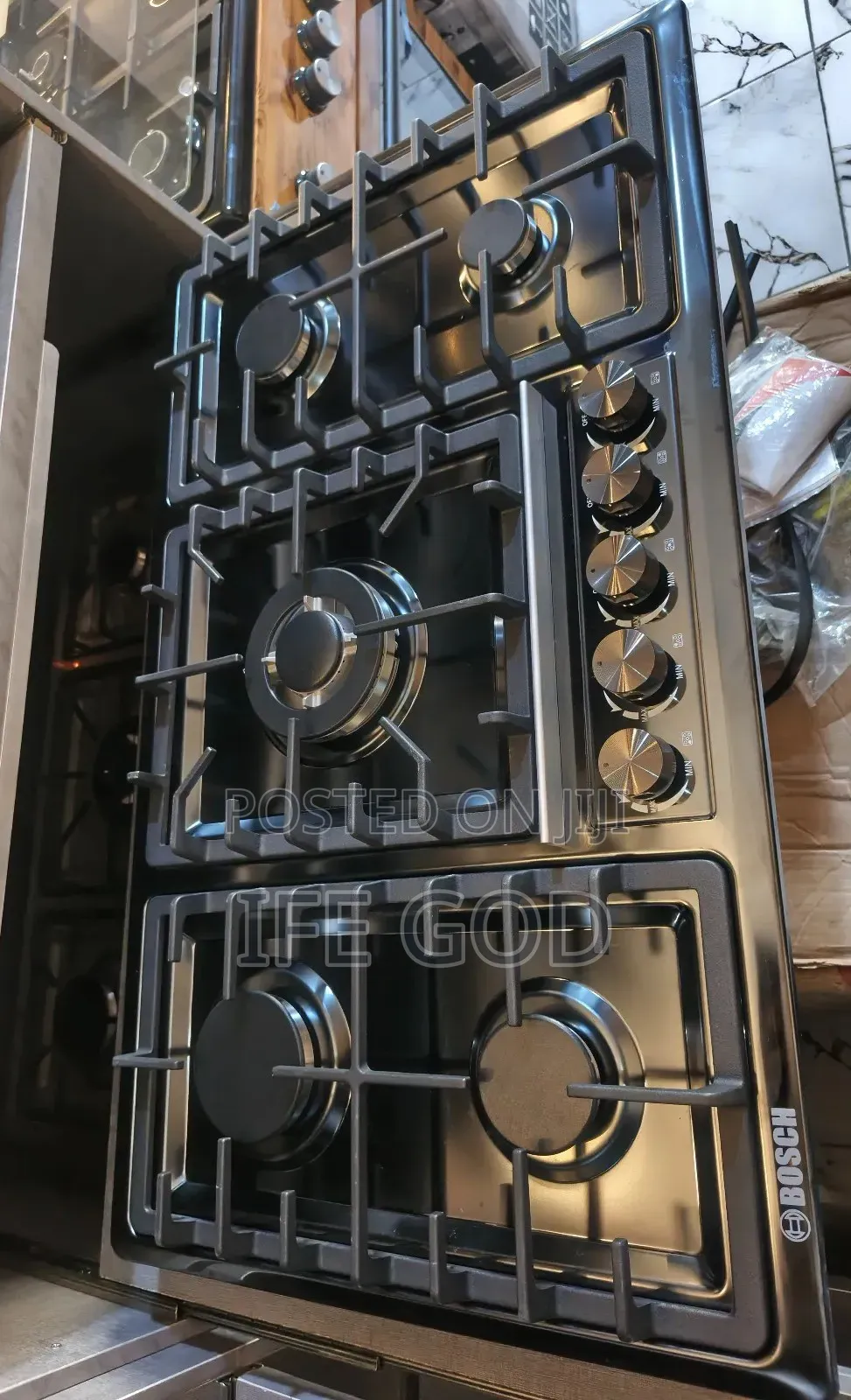 Original Quality Built-in Luxury 5 Burners Black Steel Gas Cooker Hob ...