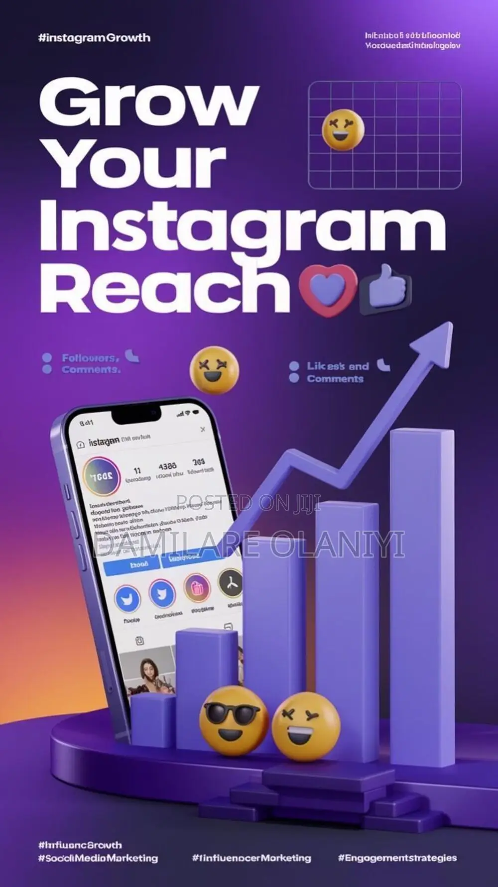 Instagram Growth Branding Service Profile Optimization Content Design ...