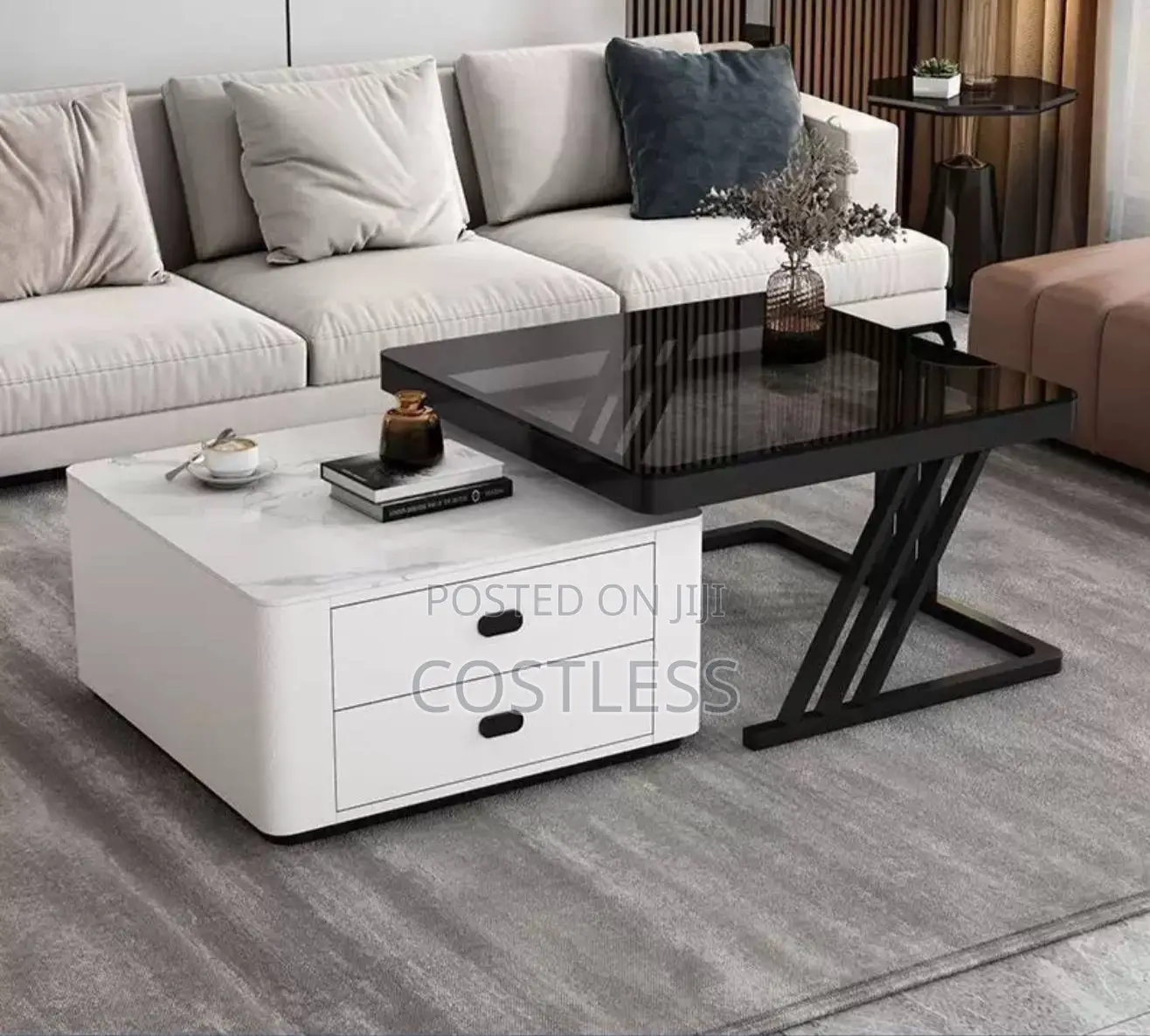 Real Marble Double Drawer Center Table in Lagos State - Furniture ...