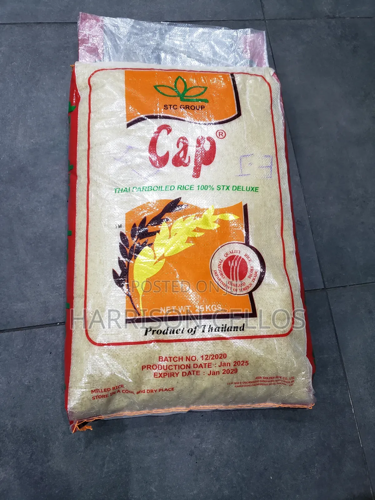 25kg Bag of STC Cap Thai Perboiled Rice in Ajah - Food & Beverages ...