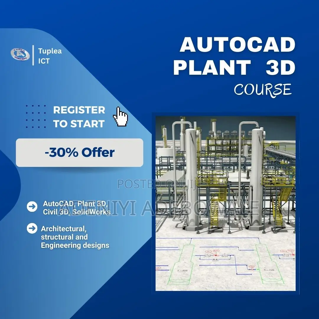 Learn Autocad Plant 3d P Id in Ibadan - Classes & Courses, Adeniyi ...