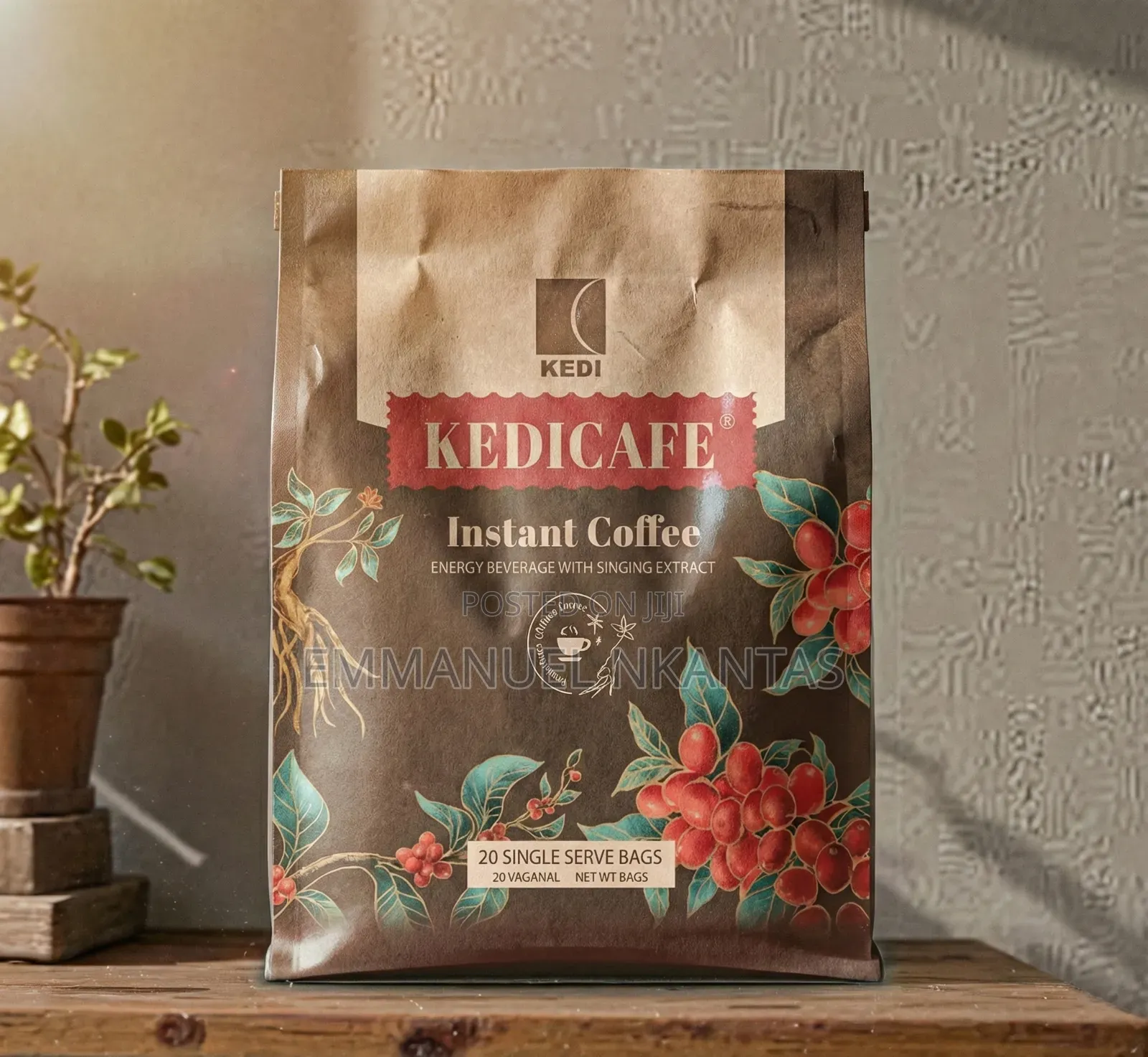 Boost Your Energy Brain Power! Kedi Ginseng Coffee (20 Sachets) in Port ...