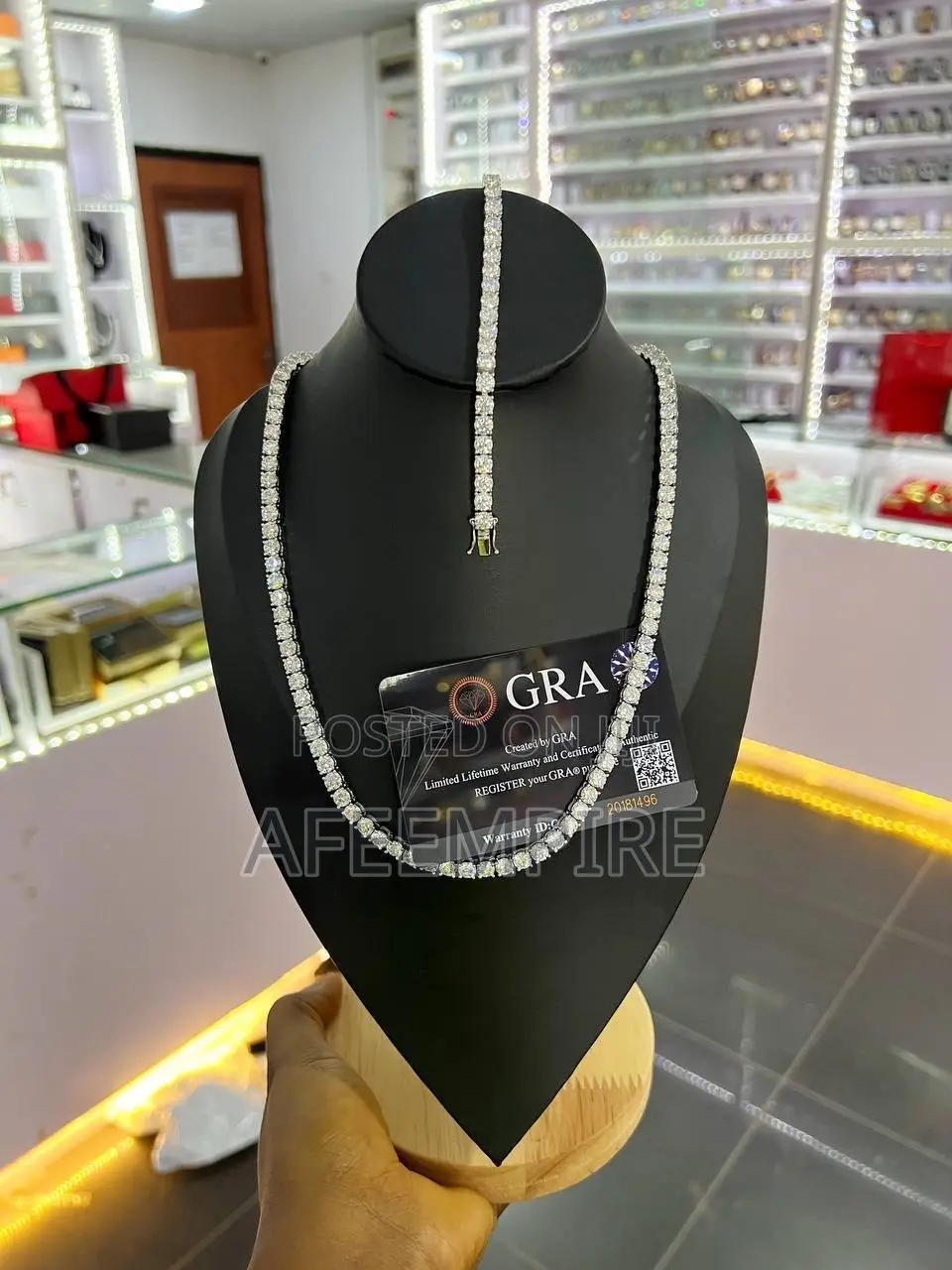 Moissanite Gemstone Tennis Chain Bracelet in Ikeja - Jewelry, Funke ...