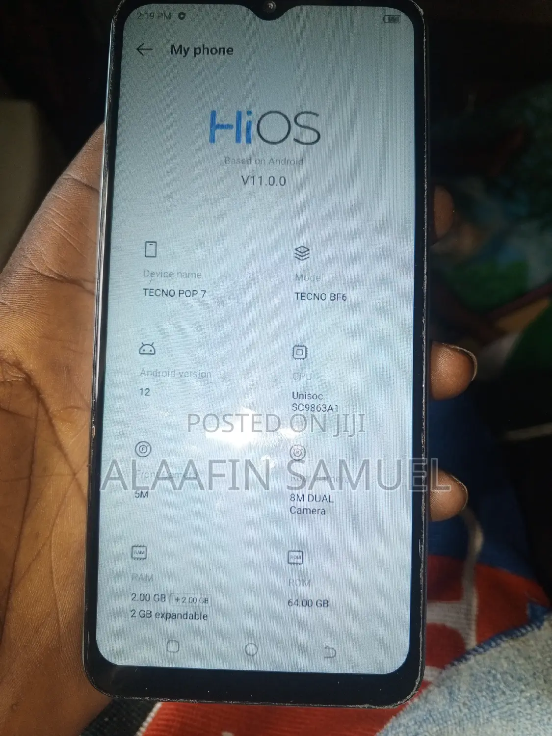 Tecno Pop 7 64 GB Gray in Mushin - Mobile Phones, Alaafin Samuel | Jiji.ng