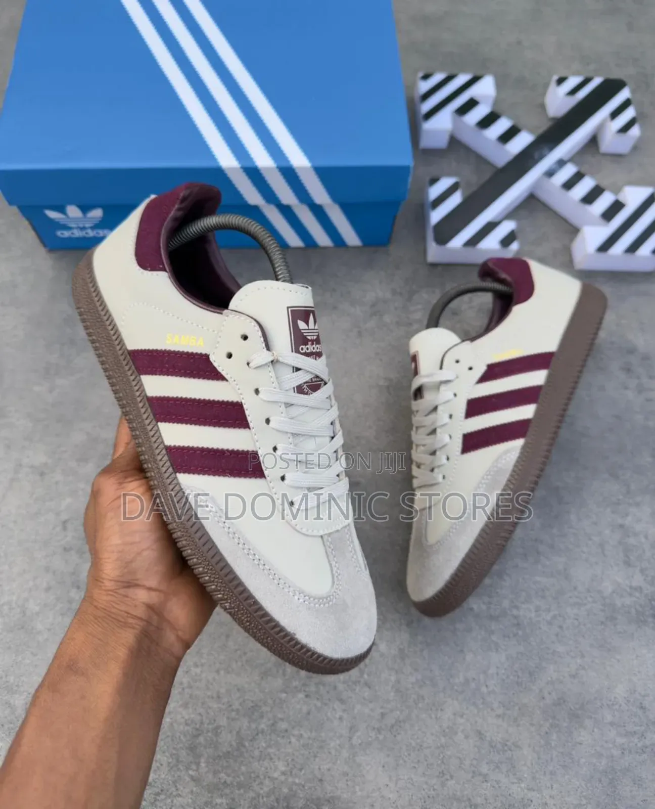 Adidas Samba Cream Wine for sale - Dave Dominic Stores Price: ₦ 60,000 ...