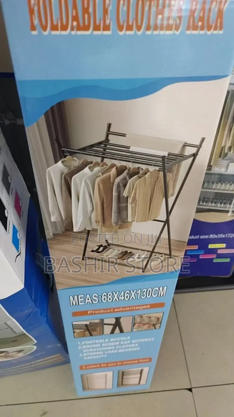 Foldable Metal Clothes Rack Used for Drying or Storing Garments in ...