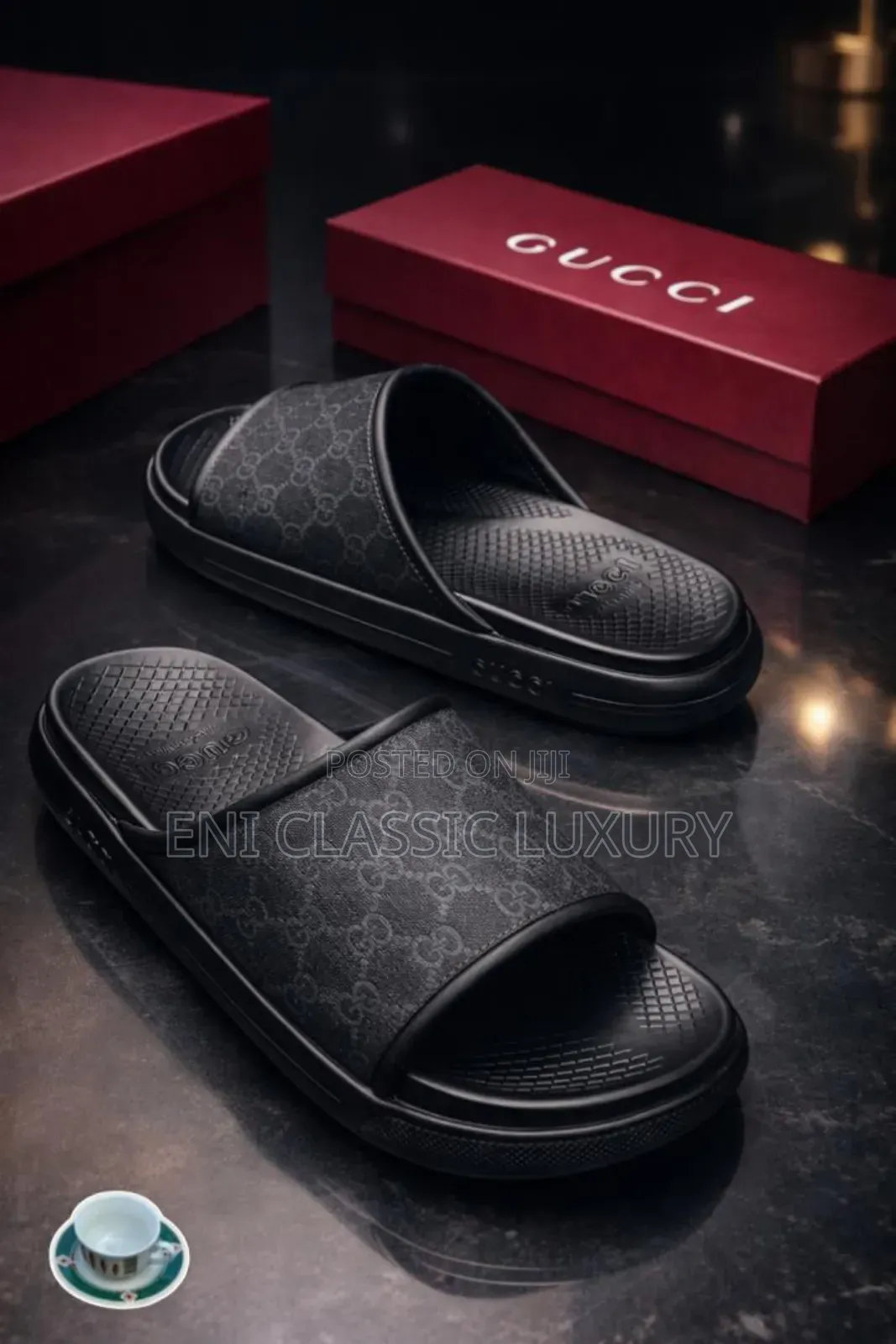 Pure Quality Luxury Men's Slippers Gucci Well Banded Package in Lagos ...