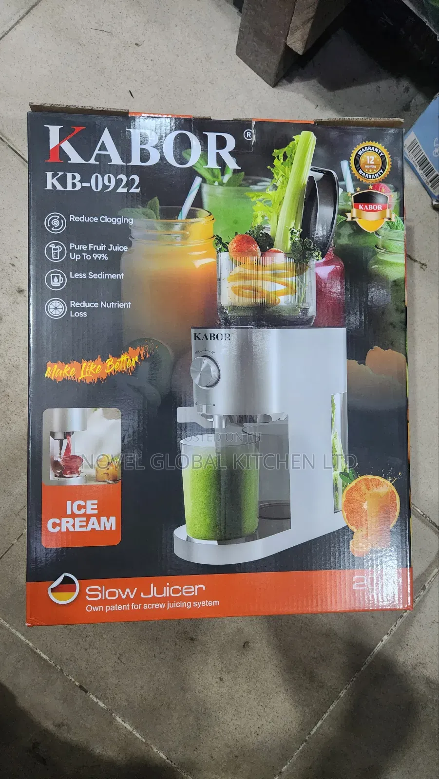 Kabor 600ml Slow Juicer With Ice Cream Maker in Lagos Island (Eko ...