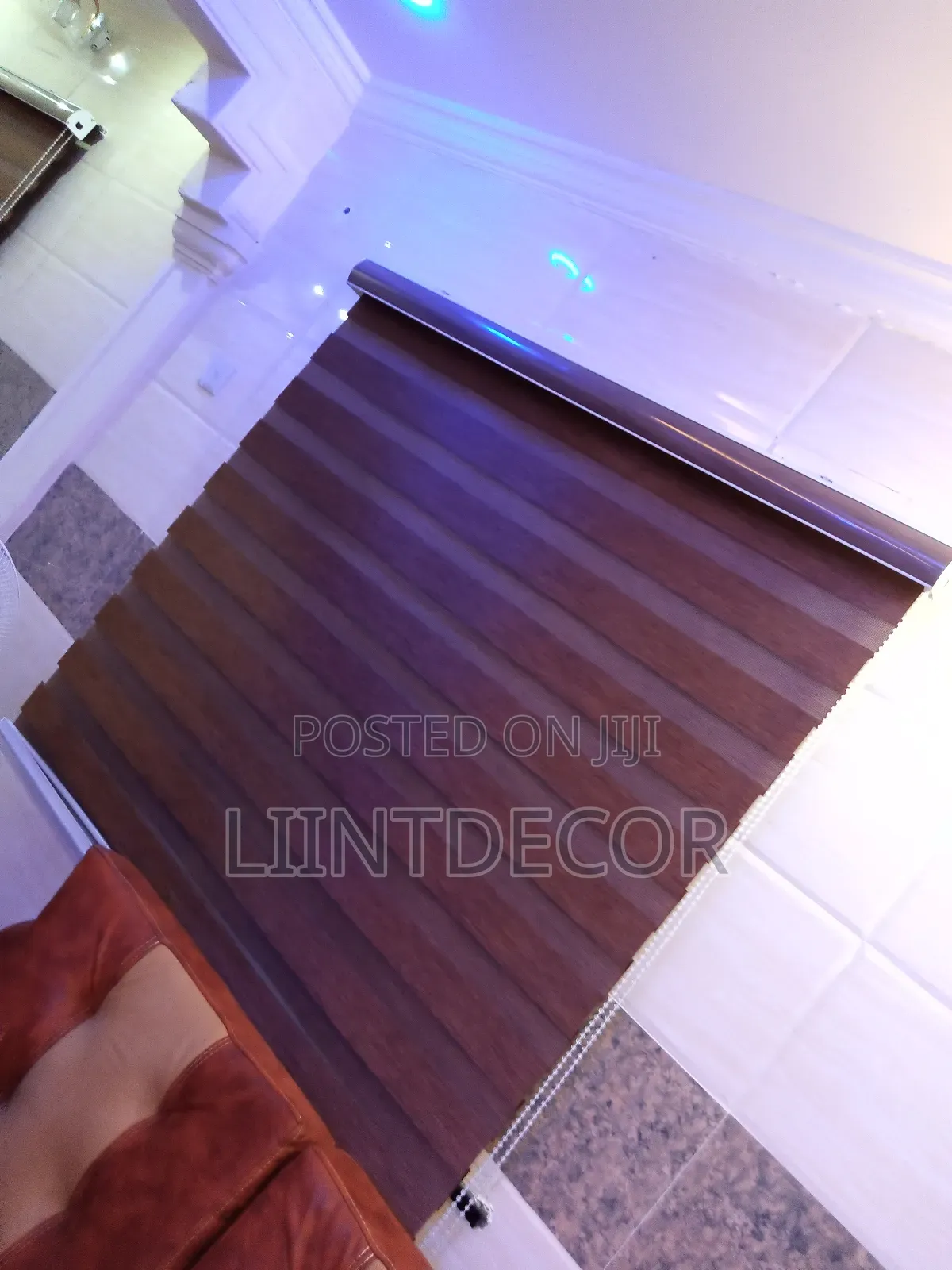 Rugged Grade Coffee Brown Day and Night Window Blinds (Per SQFT Mtr) in ...