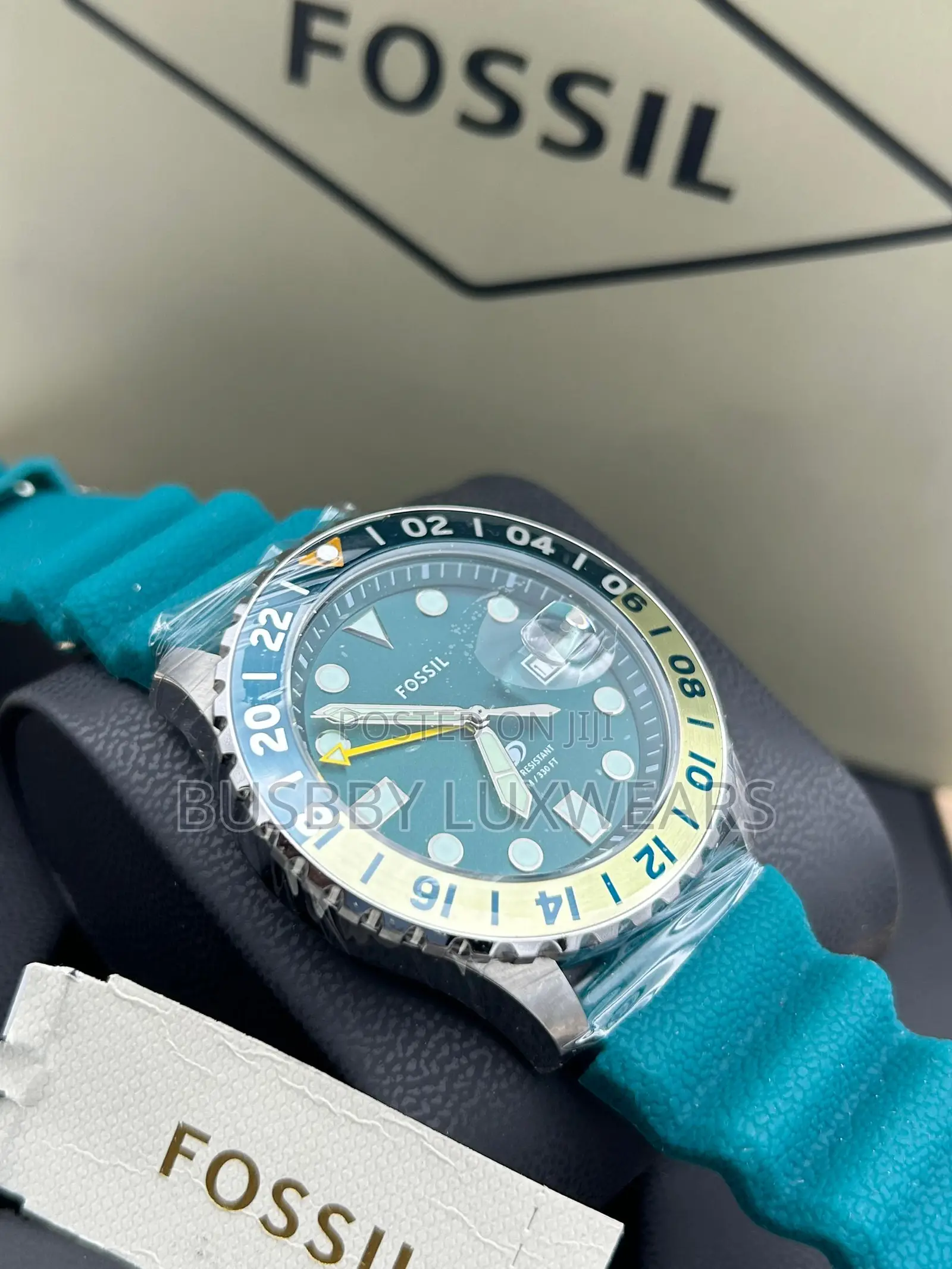 Fossil Blue GMT Oasis Silicone Watch. in Lagos State - Watches, Busbby ...