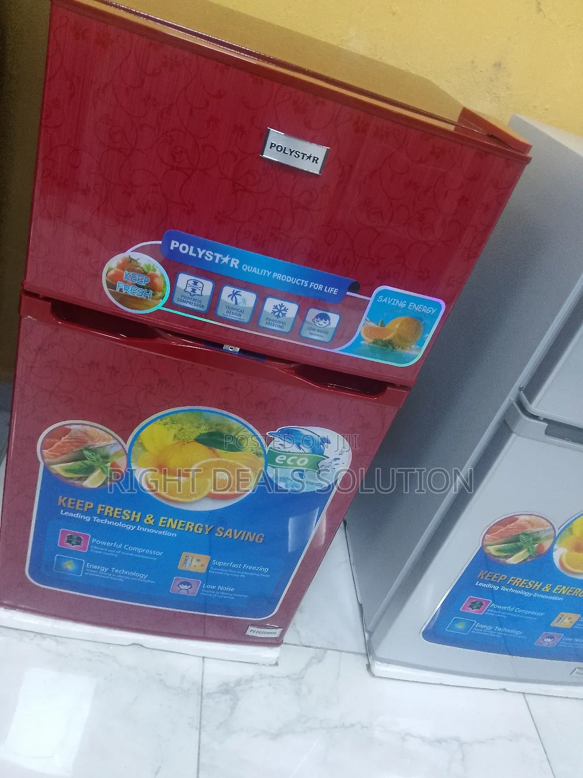 Polystar Pv-Dd203r6lr 99l Compact Table Top Double Door Refrigerator in ...