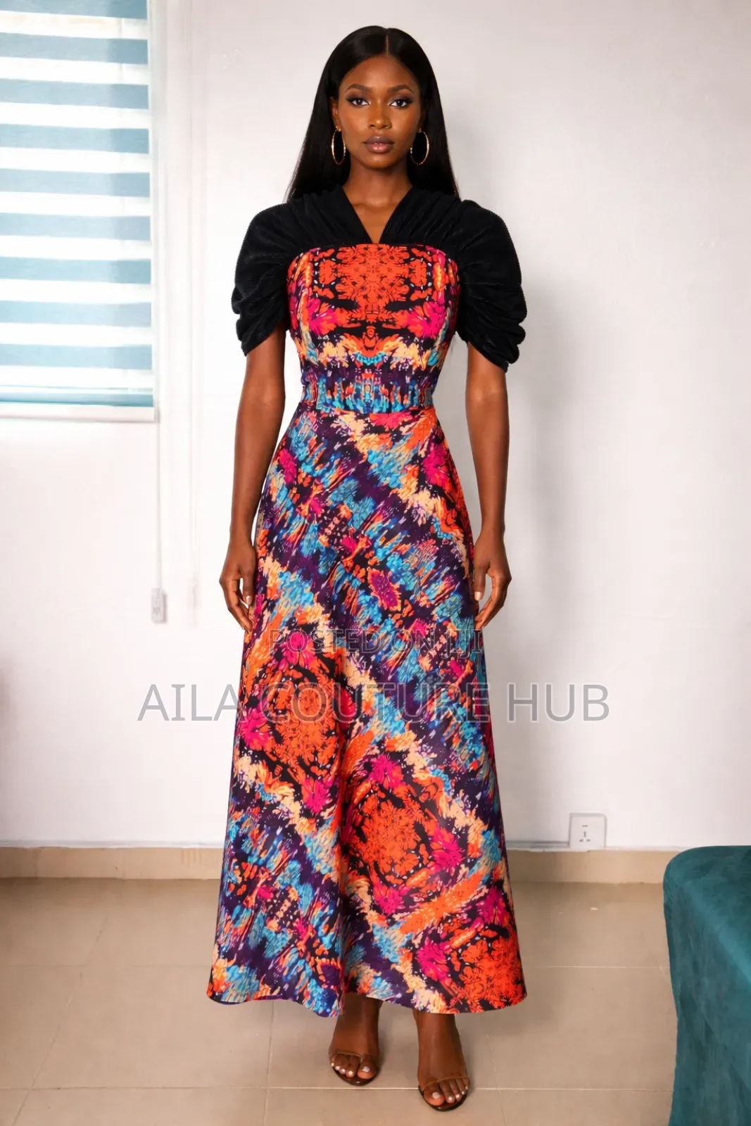 Flare Dress With Pleated Yoke in Akure - Clothing, Aila Couture Hub ...