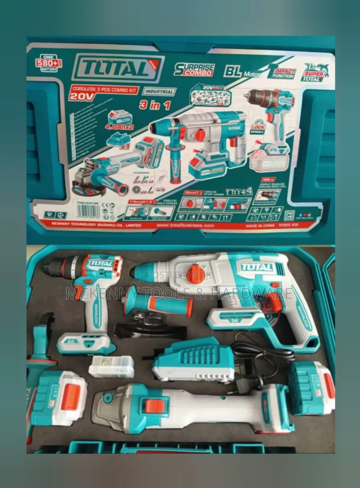 Total Industrial Cordless 3 Pcs Combo Kit (Tosli241198). in Lagos ...