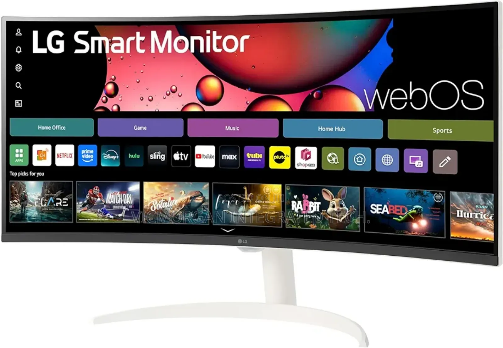 Lg 34sr60qc-B 34-Inch Myview Smart Monitor WQHD Curved Screen 100hz in ...