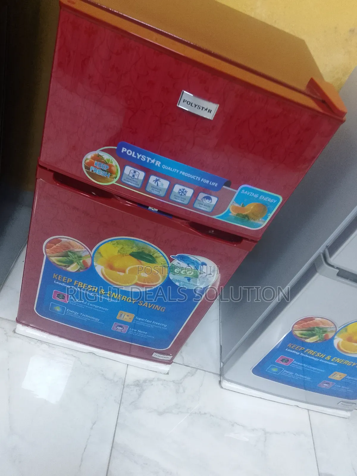 Polystar 99l Mini Double Door Fridge Pv-Dd203r6lr for Office in Ikorodu ...