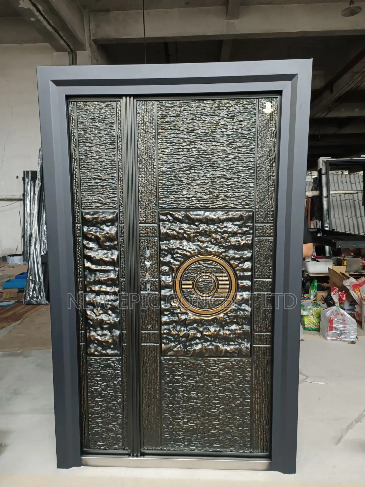 Double Leaf Copper Security Entrance Cast Door in Orile - Doors ...