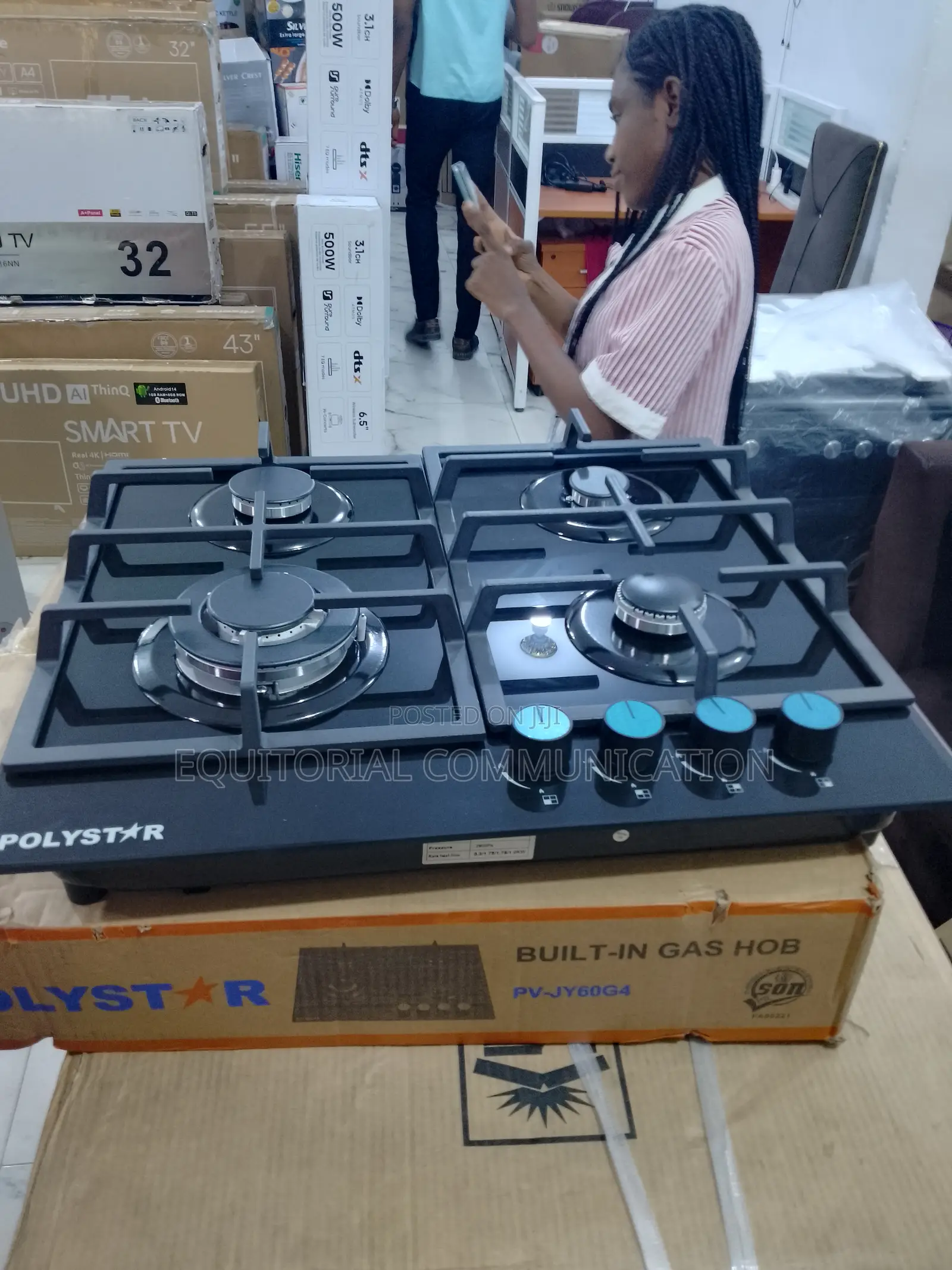 Polystar 4 Burner Glass Surface Built-in Gas Hob for sale - EQUITORIAL ...