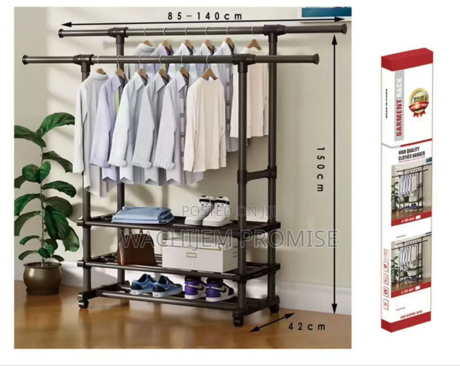 Double Pole Garment Rack With Shoe Rack 3floors in Lagos Island (Eko ...