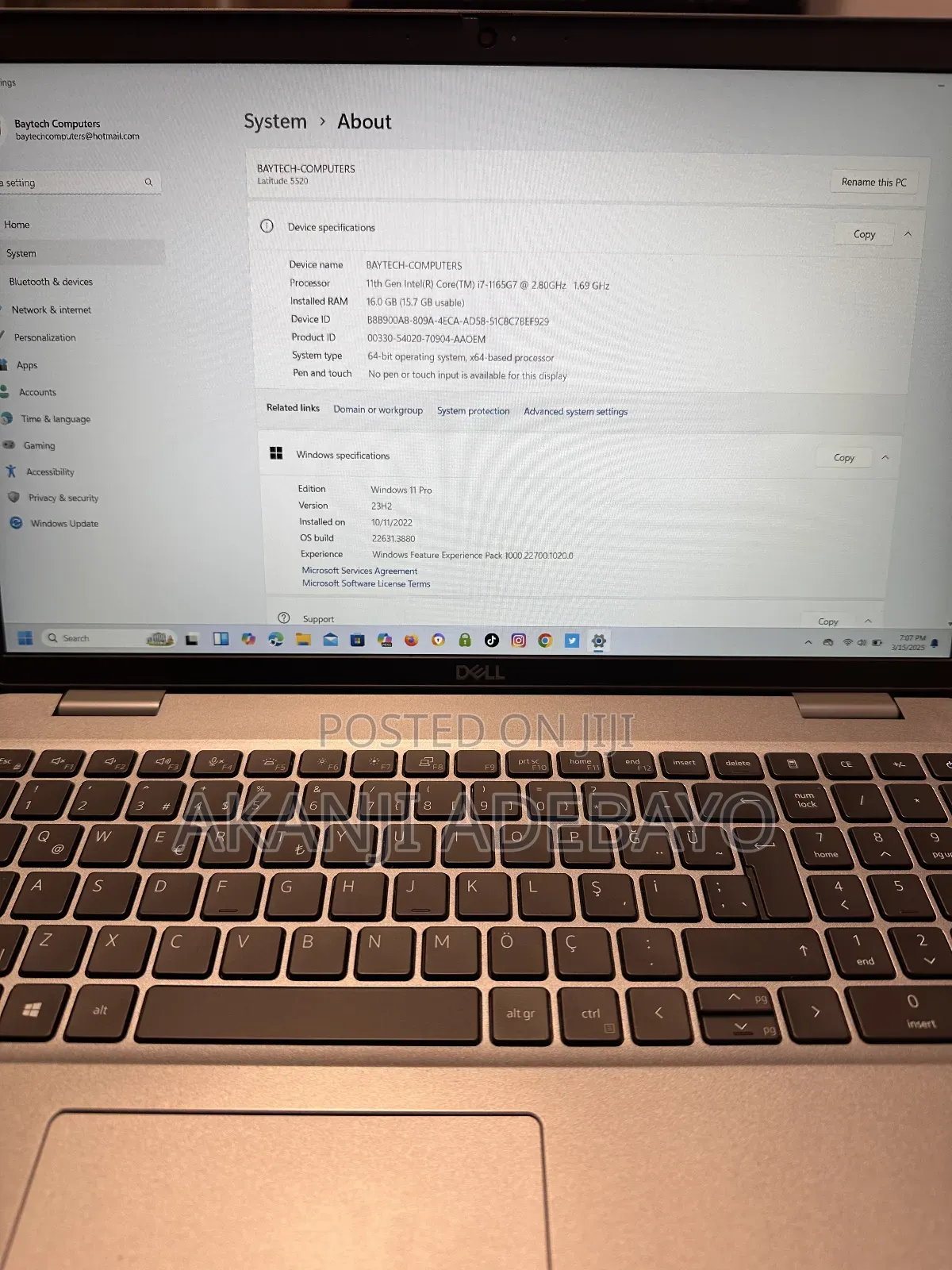 Laptop Dell Latitude 5520 16GB Intel Core I7 SSD 512GB in Ogba ...