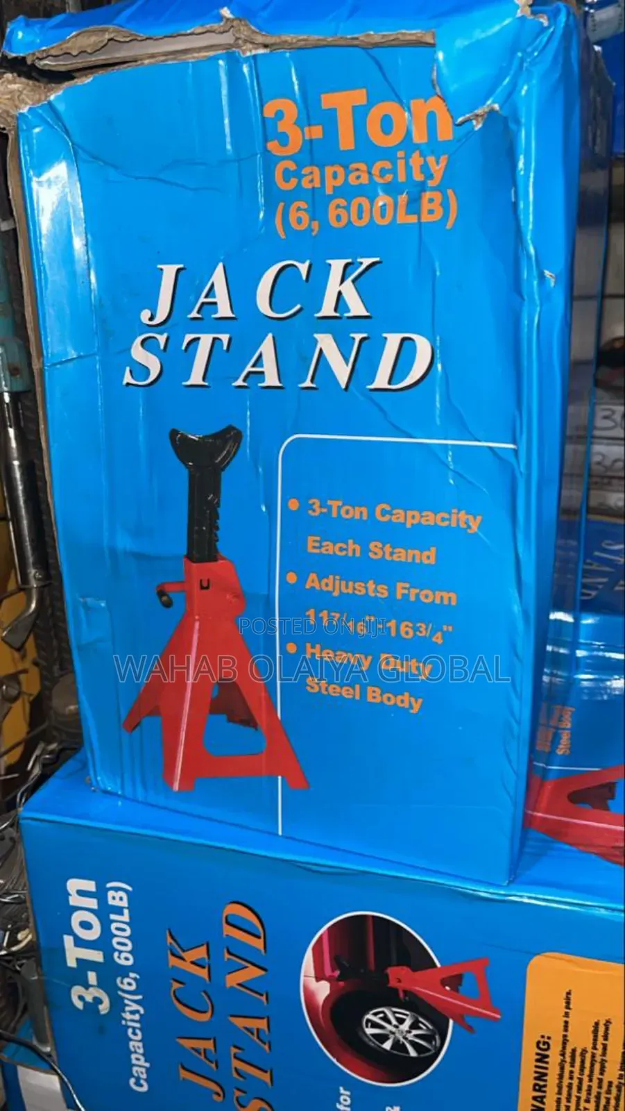 3-Ton Heavy Duty Jack Stand Set – Adjustable Steel Support in Lagos ...