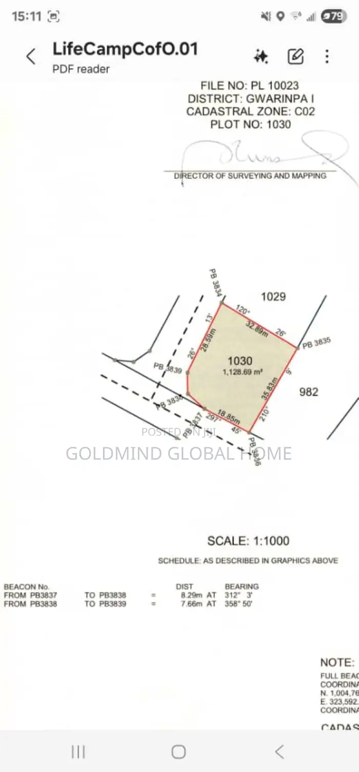 1128.69 Square Meters of Land for Sale in Life Camp for sale - GOLDMIND ...