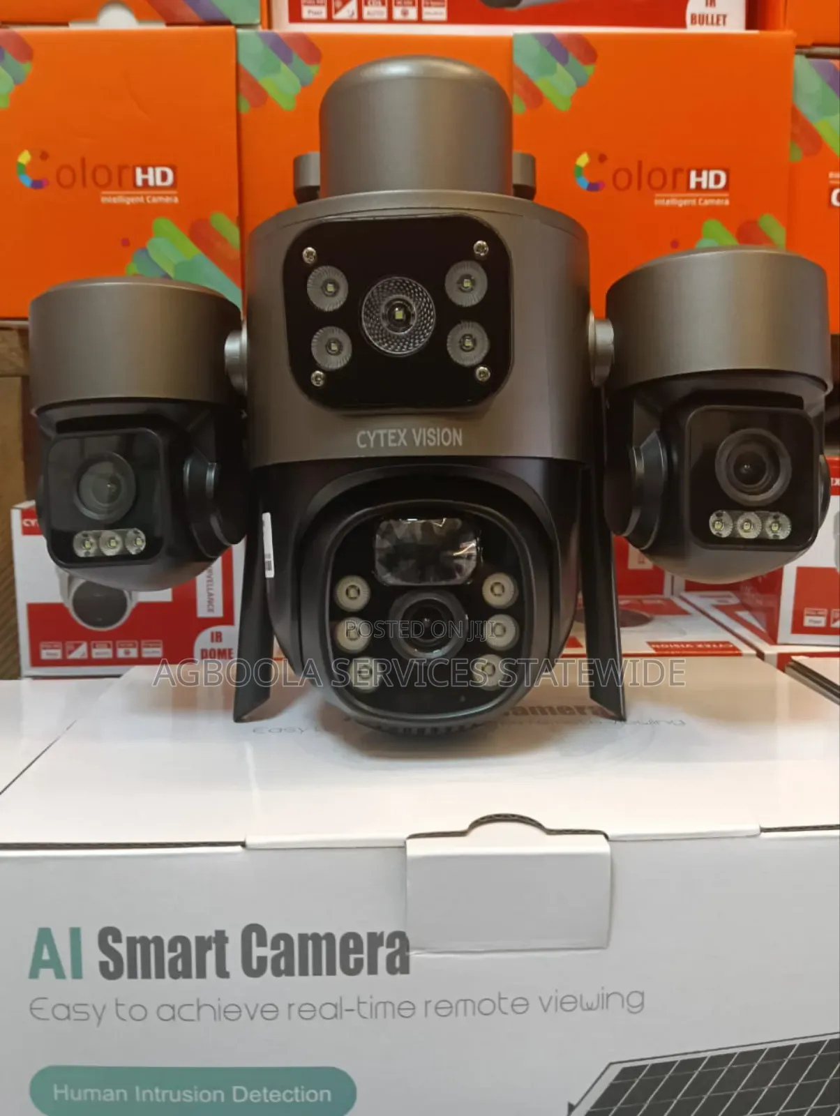 Three-view Solar Security Camera | 360° in Surulere - Security ...