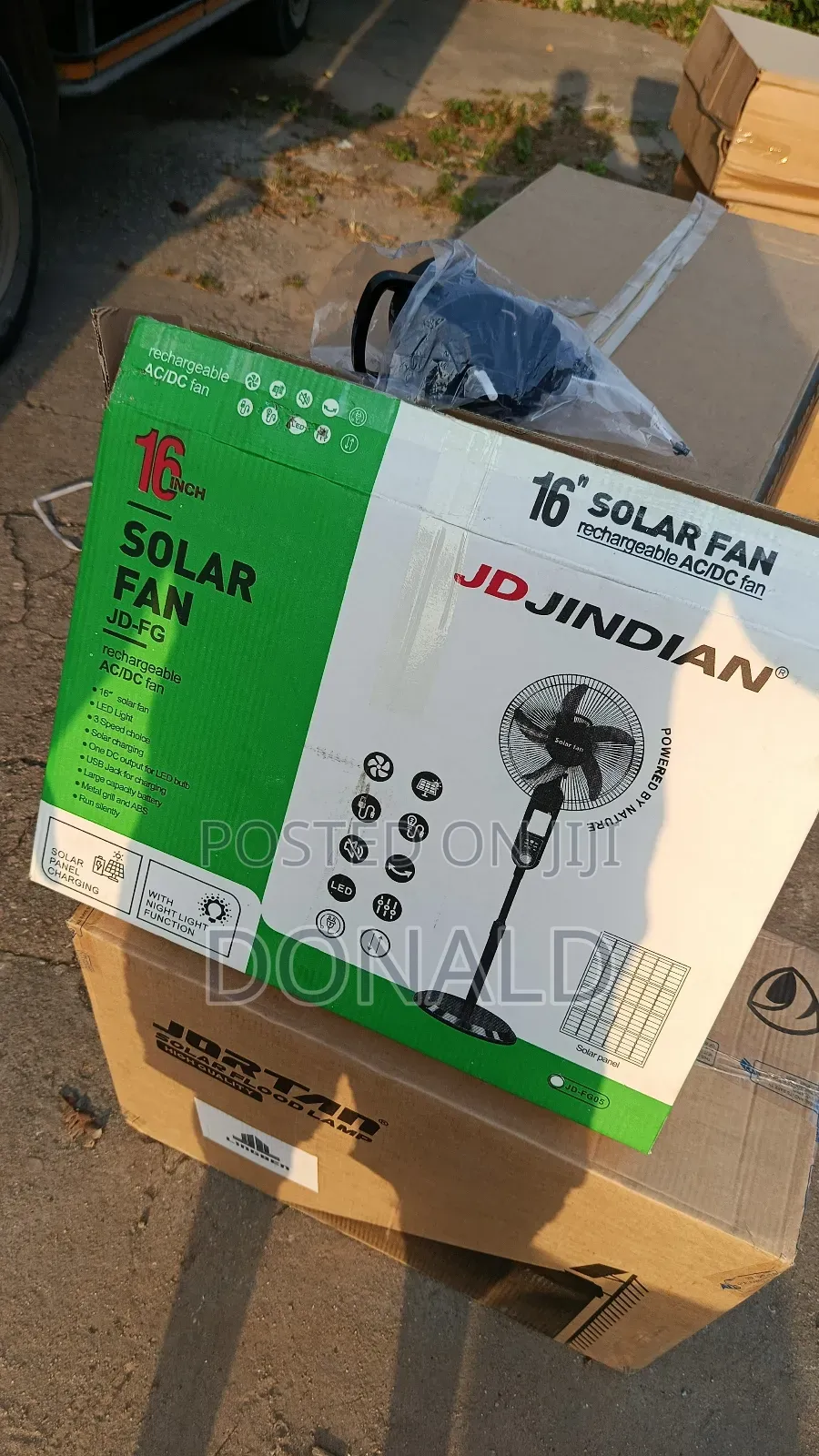 Solar Rechargeable 16" Inches Standing Fan (Ac/Dc) in Yaba - Home ...