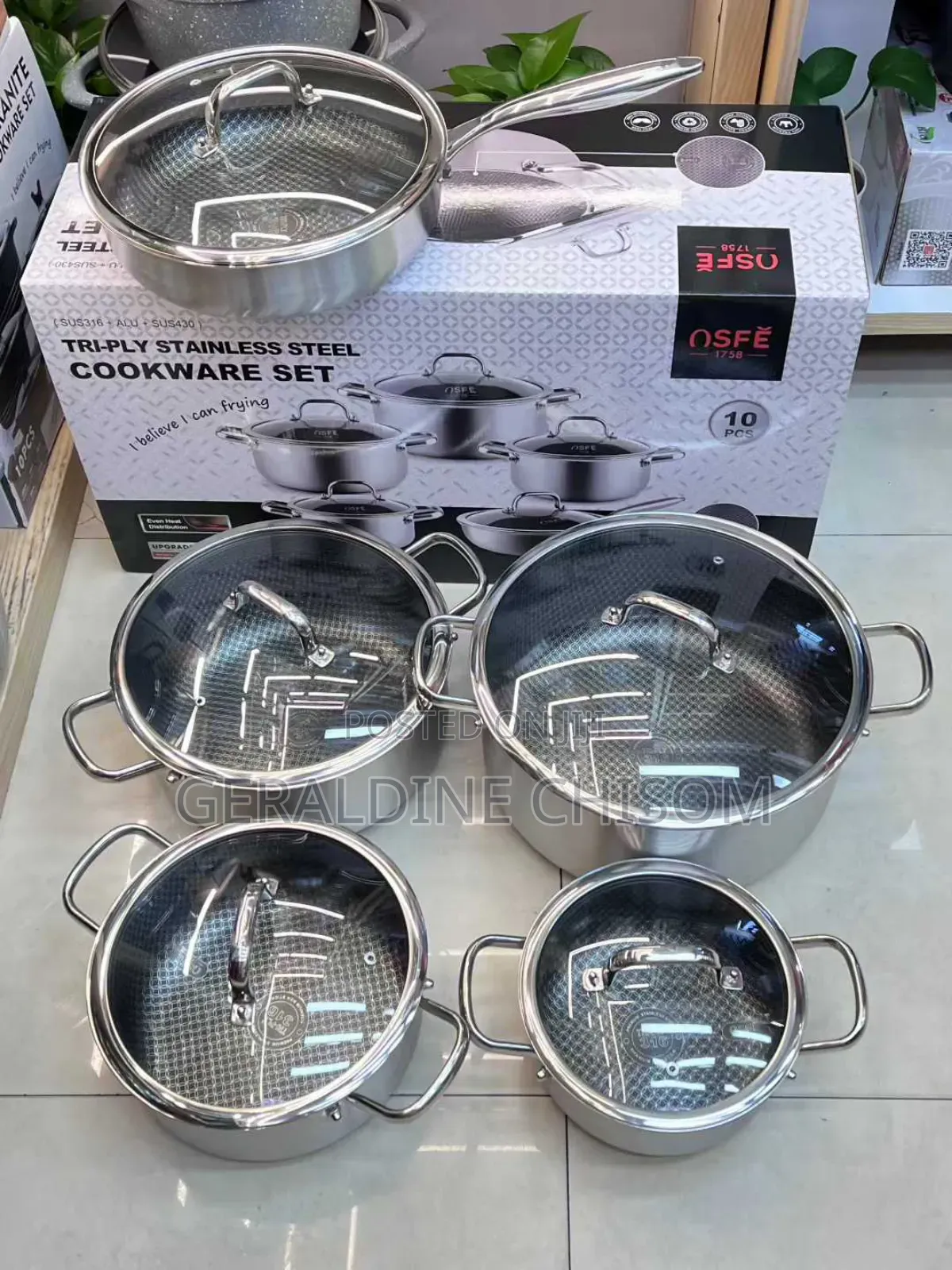 10pcs Pure Stainless Steel Pots in Lagos Island (Eko) - Kitchenware ...