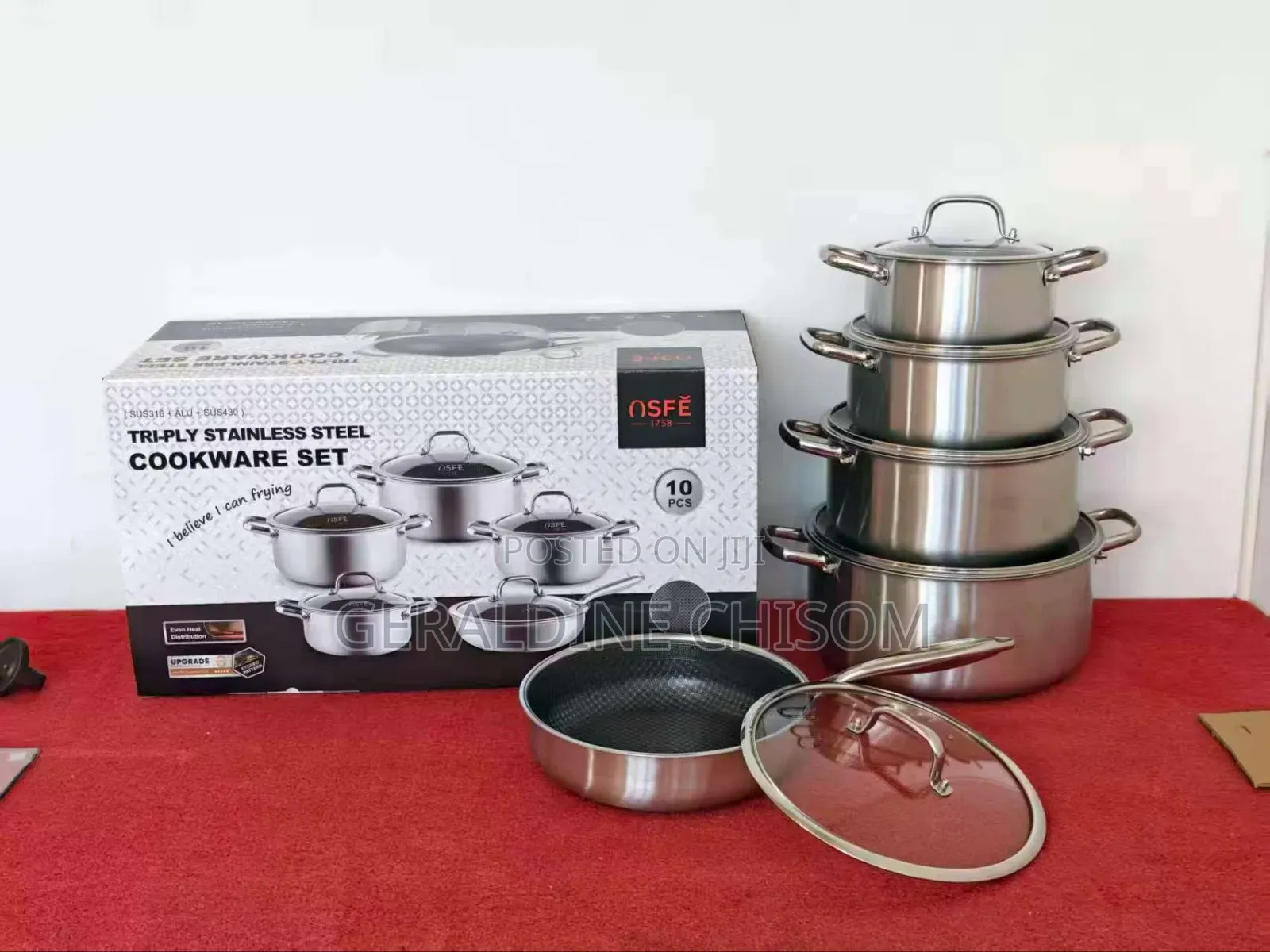 10pcs Pure Stainless Steel Pots in Lagos Island (Eko) - Kitchenware ...