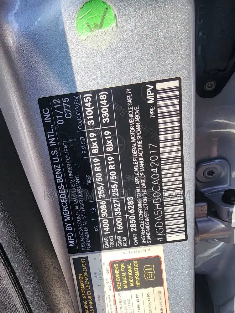 Mercedes-Benz M Class ML 350 4Matic 2012 Silver in Central Business ...