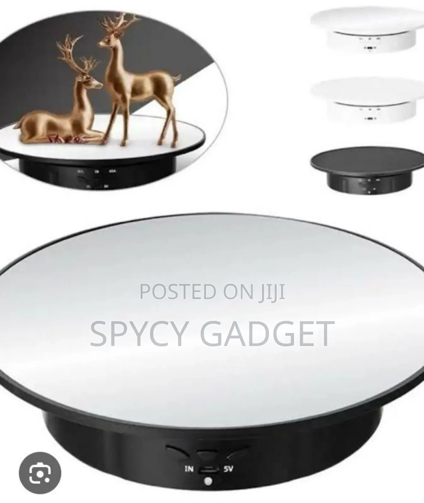 360° Electric Mirror Turntable (Motorized Rotating Display Stand) in ...