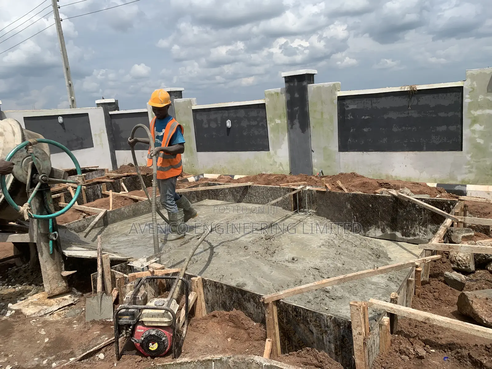 Generator Slab , Retaining Wall , Generator Plinth and Foundation in ...