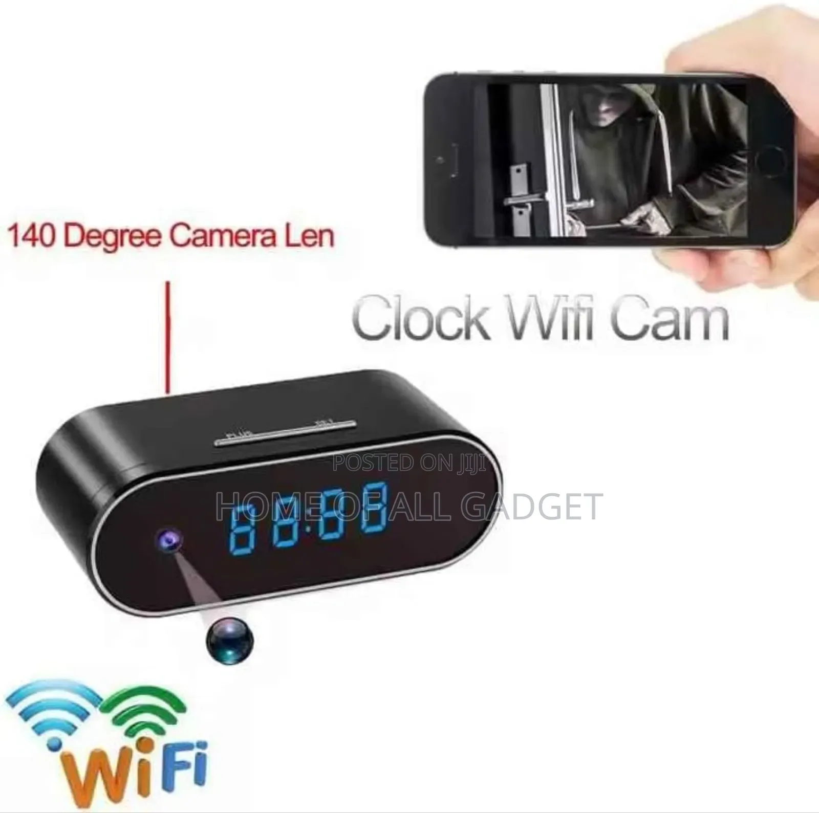 Digital Table Clock Wifi Spy Camera. for sale - Home Of All Gadget ...
