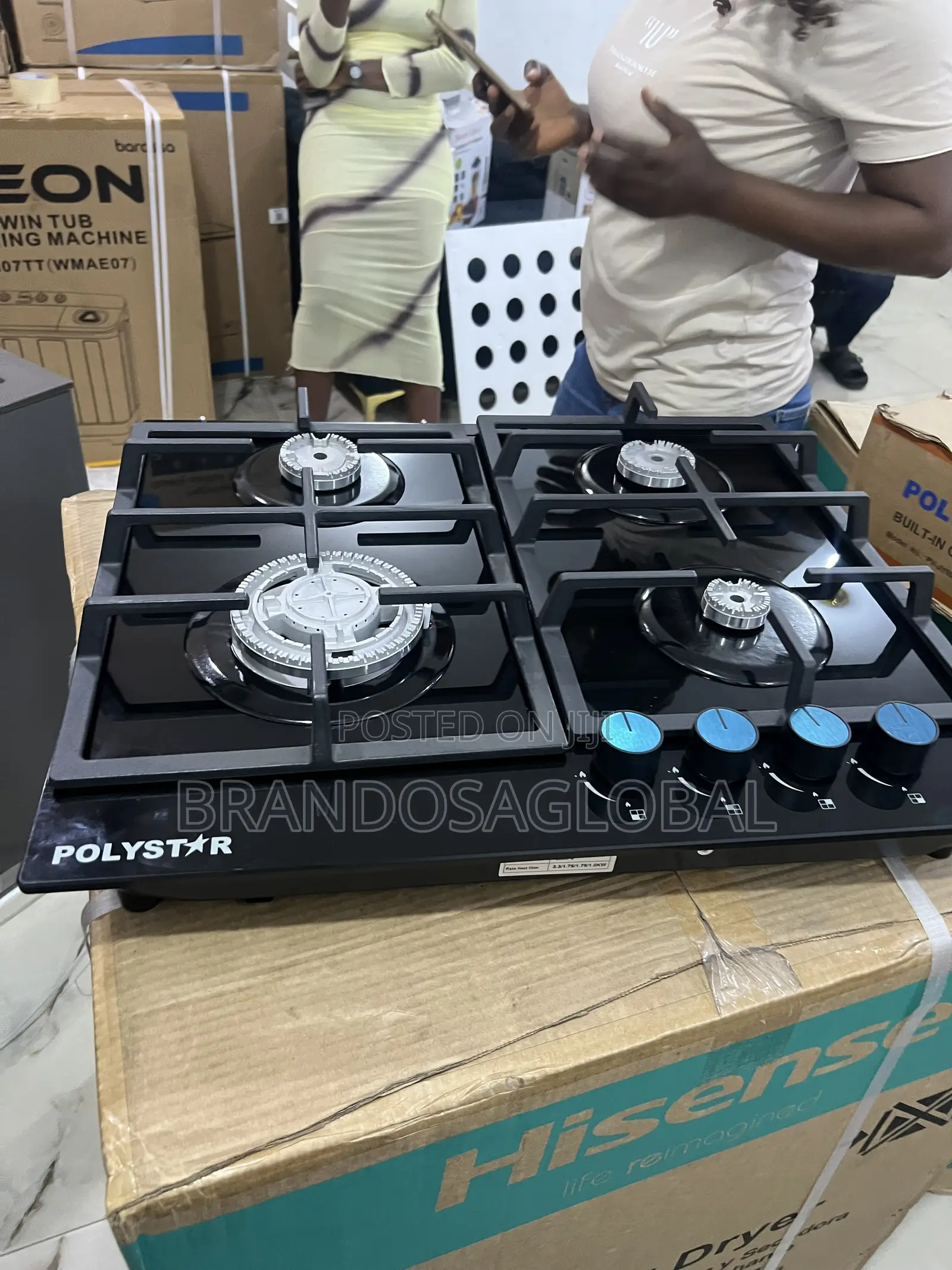 Polystar Built In 4 Gas Bunner Hobb Tempered Glass[Pv-gt60g4) in Ikeja ...